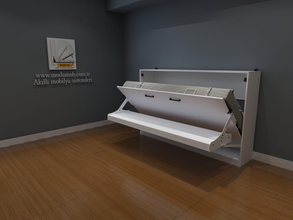 Single Horizontal Wall Bed with Extendable Table Mechanism - Modamob ...